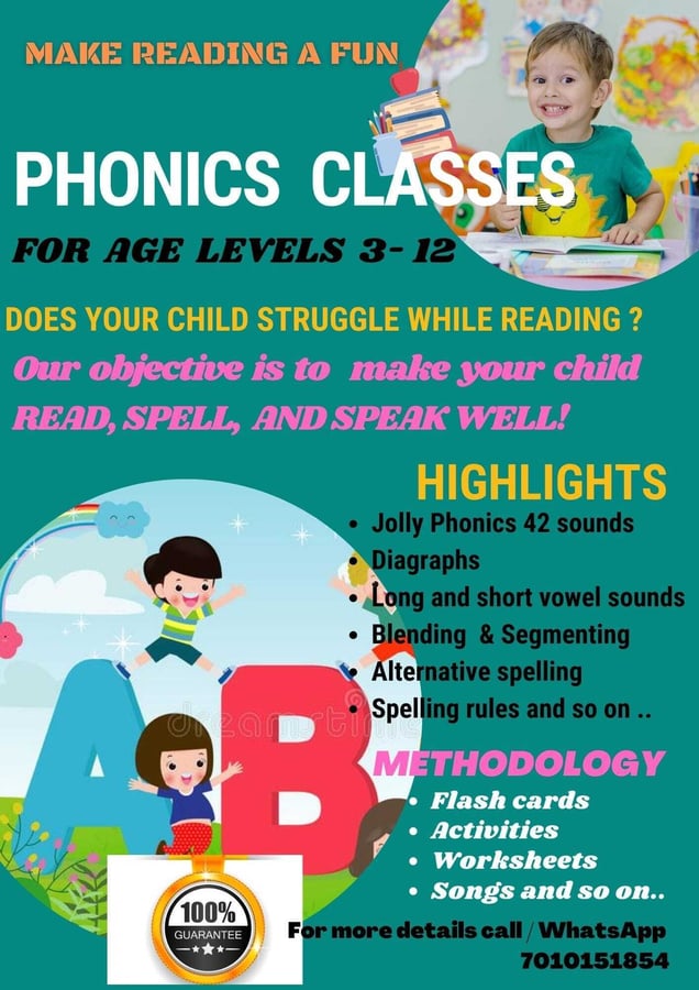 Phonics classes for Kids. After-school classes and Events.