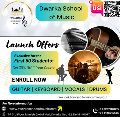 Dwarka School Of Music - Guitar Classes in Dwarka