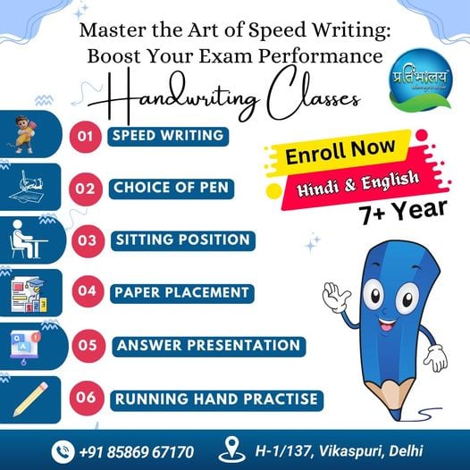 Discover Top Handwriting Classes for kids in & around Jeevan Park
