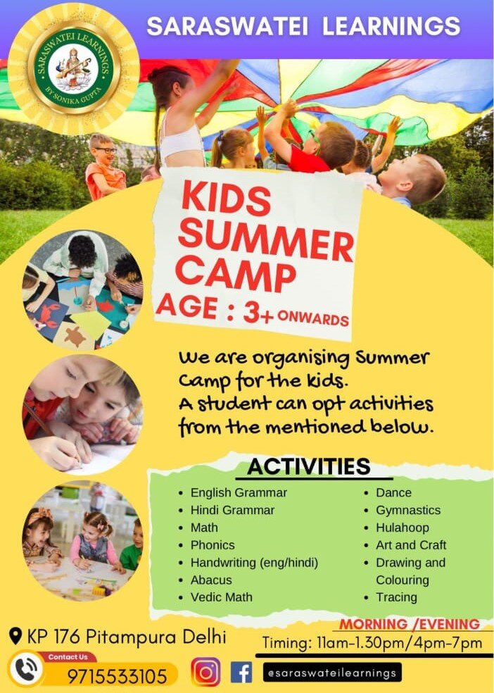 Top Summer Camps for kids in Delhi NCR 2024. Explore kids summer camps to make the best of ...