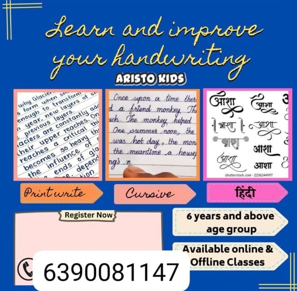Handwriting classes for Kids. After-school classes and Events.