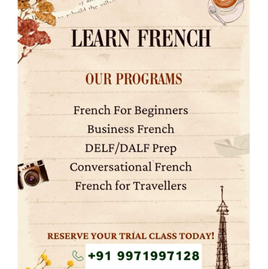 French classes by meghaa-French summer workshop in Online