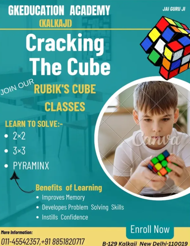 Rubiks Cube classes for Kids. After-school classes and Events.