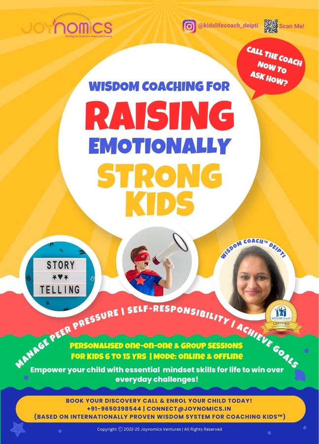 Joynomics-Wisdom Coaching For Raising Emotionally Strong Kids in Vasant ...