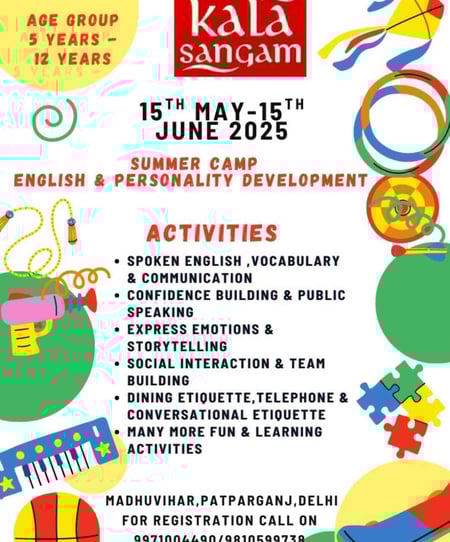 Kala Sangam-Summer Camp English and Personality Development in Patparganj