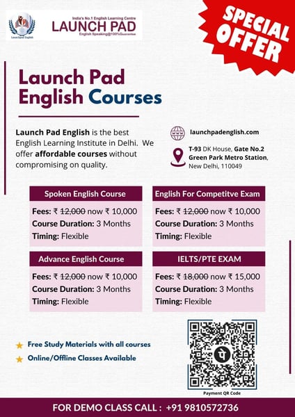 Launch Pad English Learning Institute - Spoken English Course in Green Park