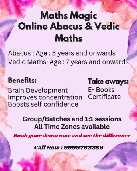 Maths Magic - Abacus & Vedic Maths Course For Kids in Online
