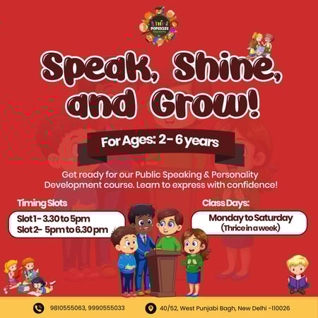 Public Speaking classes for Kids. After-school classes and Events.