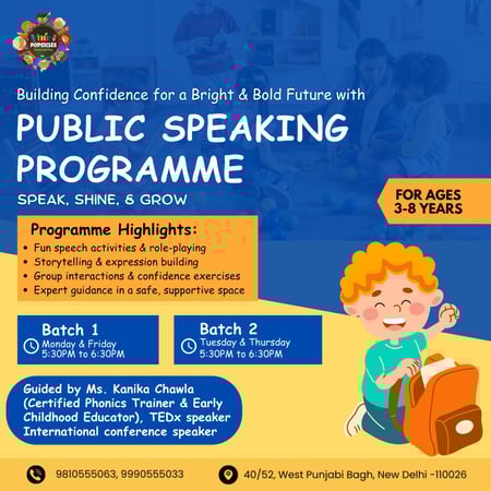 Public Speaking classes for Kids. After-school classes and Events.