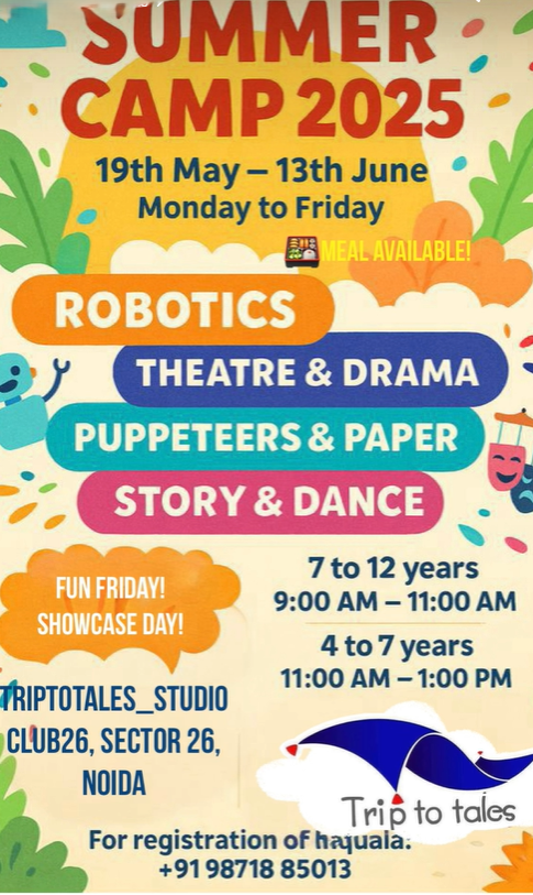 Triptotales Storytelling Centre: Toddler Evening Summer Camp in Noida