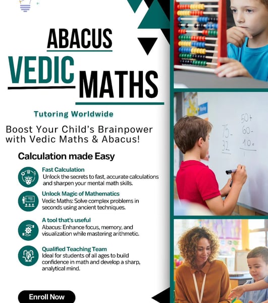 Vedic Maths Classes-Abacus and Vedic Maths classes in Online