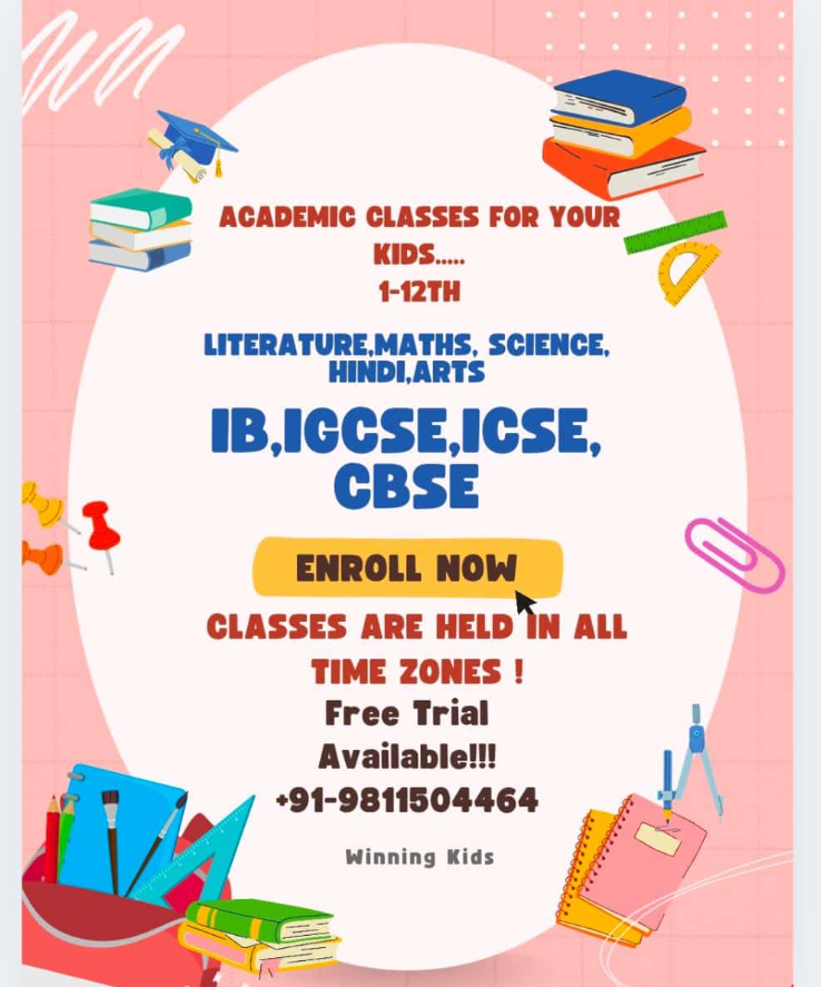 Tuition Classes classes for Kids. After-school classes and Events.
