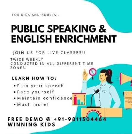 Public Speaking classes for Kids. After-school classes and Events.