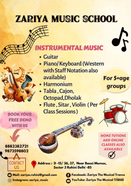 Zariya The Musical-Trance-Instruments classes for kids in At-Home