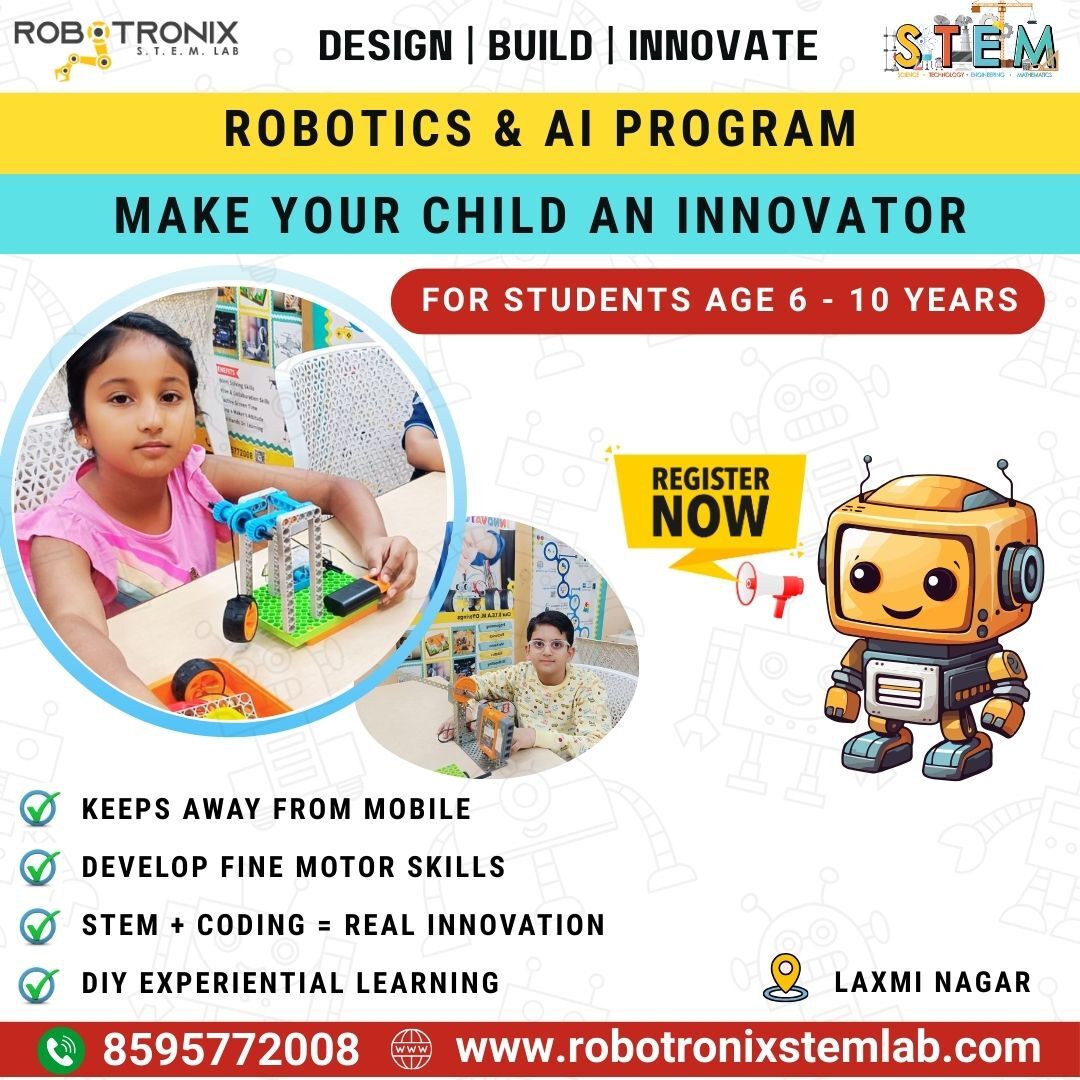 Robotronix Stem Lab-Robotics and AI Program Laxmi Nagar in Laxmi Nagar